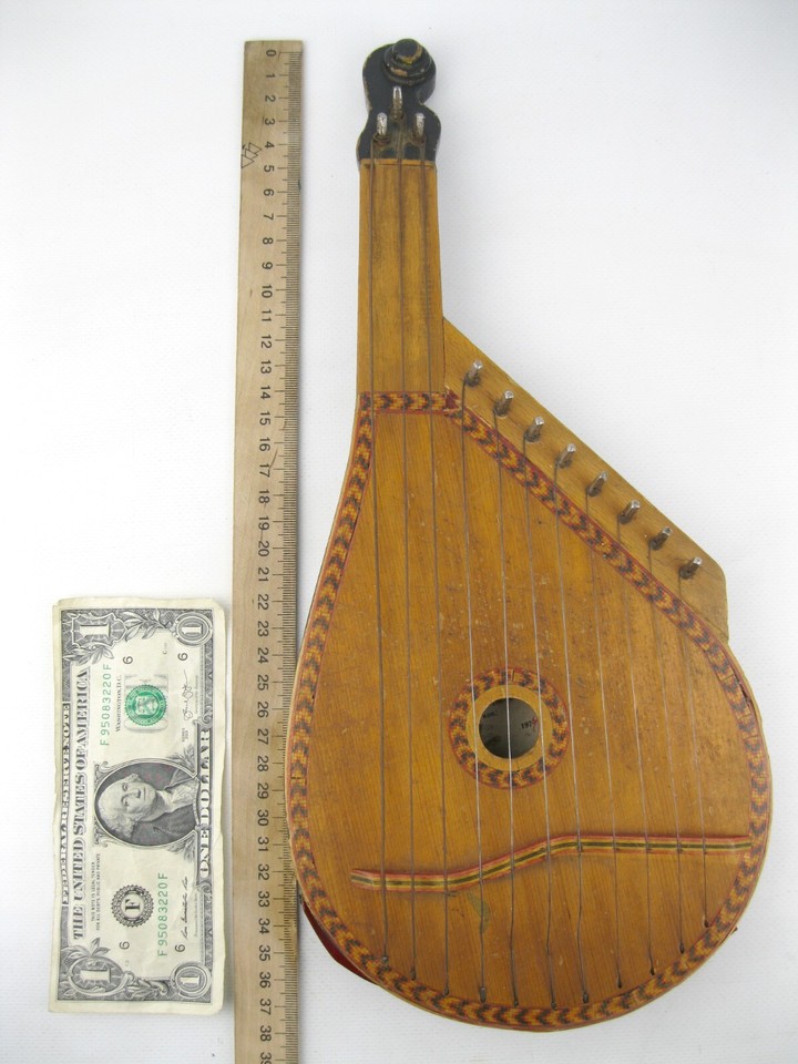 Bandura National Ukrainian Folk musical instrument 1974 Wooden Zither ...