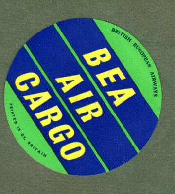 Airline luggage label Baggage Label BEA Air Cargo scarce #622 | eBay