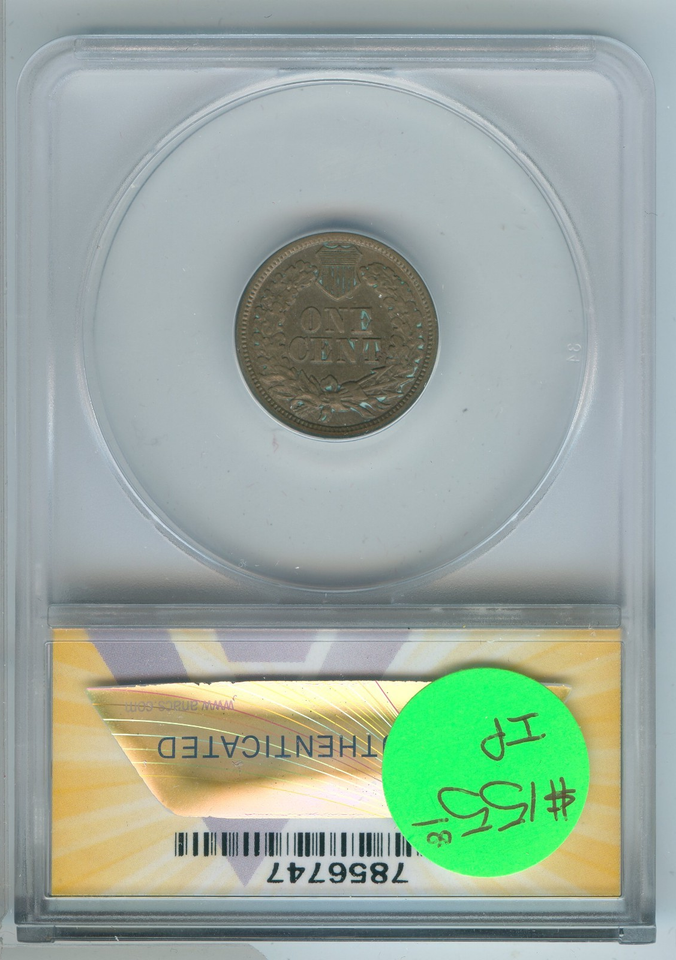 1861 Indian Head Cent Penny ANACS AU50 Certified Coin - RK089 | eBay