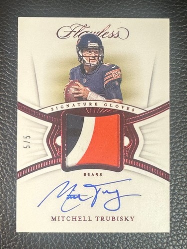 2020 Panini Flawless Red Mitchell Trubisky 5/5 Auto Autograph Glove | eBay