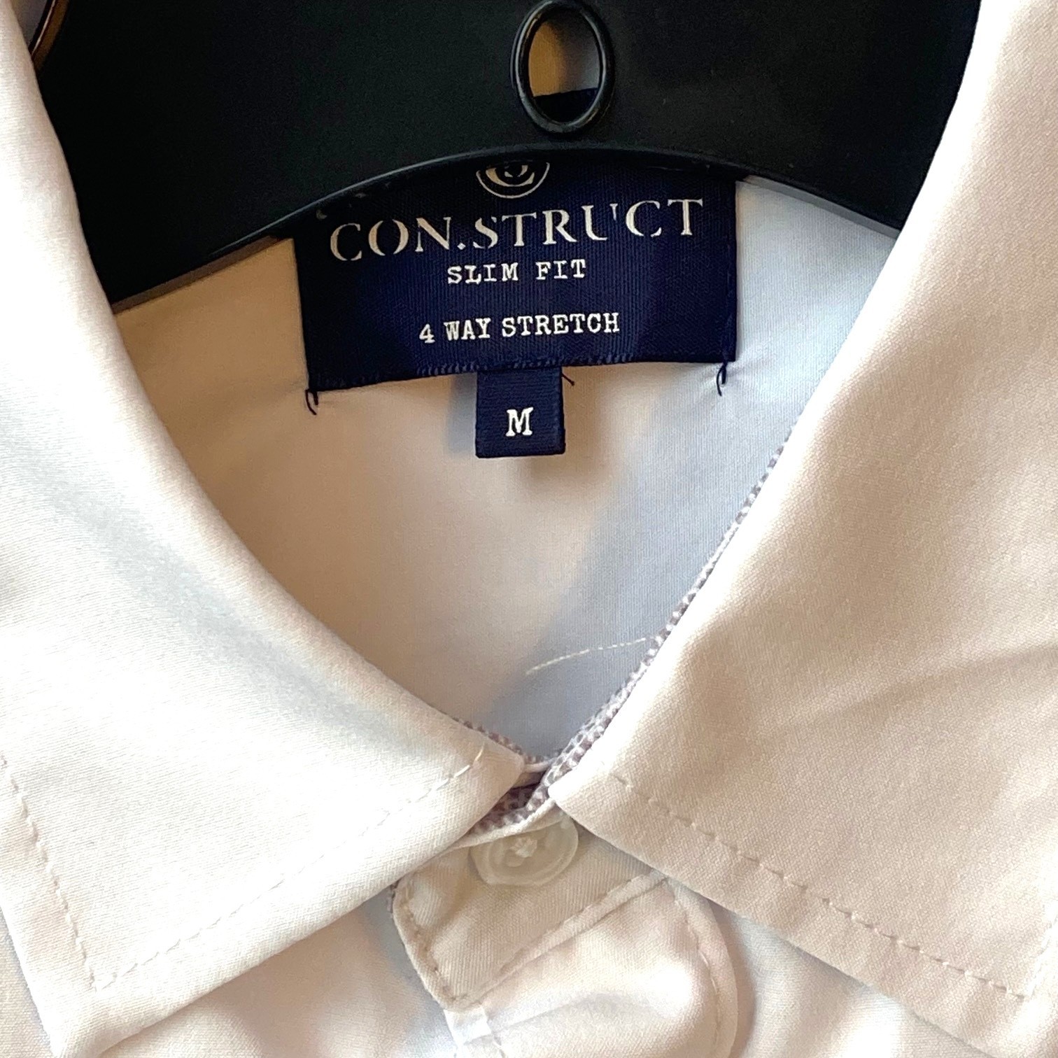 Con.Struct 4-Way Stretch Slim Fit Dress Shirt Men's Medium M White NWT NEW | eBay