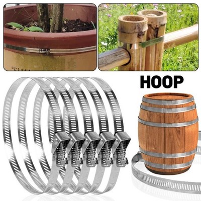 0.5/1m Flexible Hose Clamp Strap Fuel Tube Pipe Clips for Pipeline ...