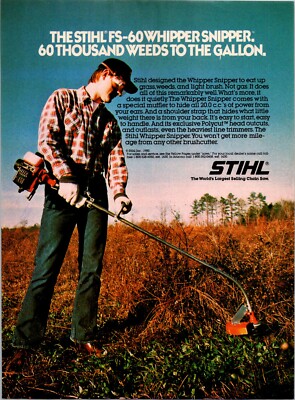 Stihl FS-60 Whipper Snapper-Weed Wacker-Vintage Print Ad | eBay