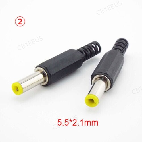 DC Male Jack Power Plug Connector 3.5x1.35mm 4.8x1.7mm 5.5x2.1mm 2.5mm ...
