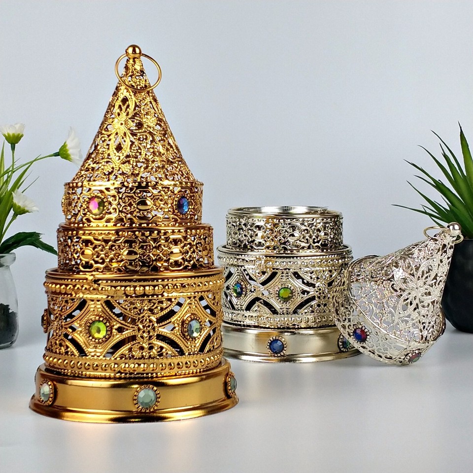 Arabian Incense Diffuser Bakhoor Oud Burner Bakur Metal Mabkhara Home ...