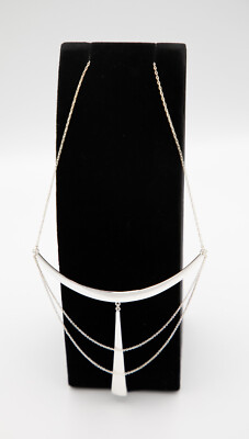 Stella Dot Swag Collar layered necklace Silver NWOT | eBay