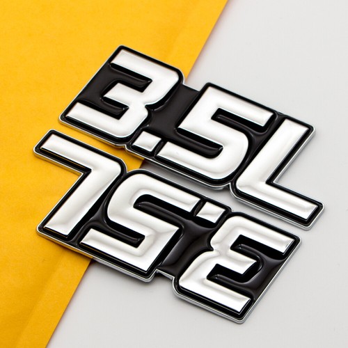 2x Trunk 3.5L Emblem Chrome Engine V6 V8 Badge Metal Sports Sticker ...