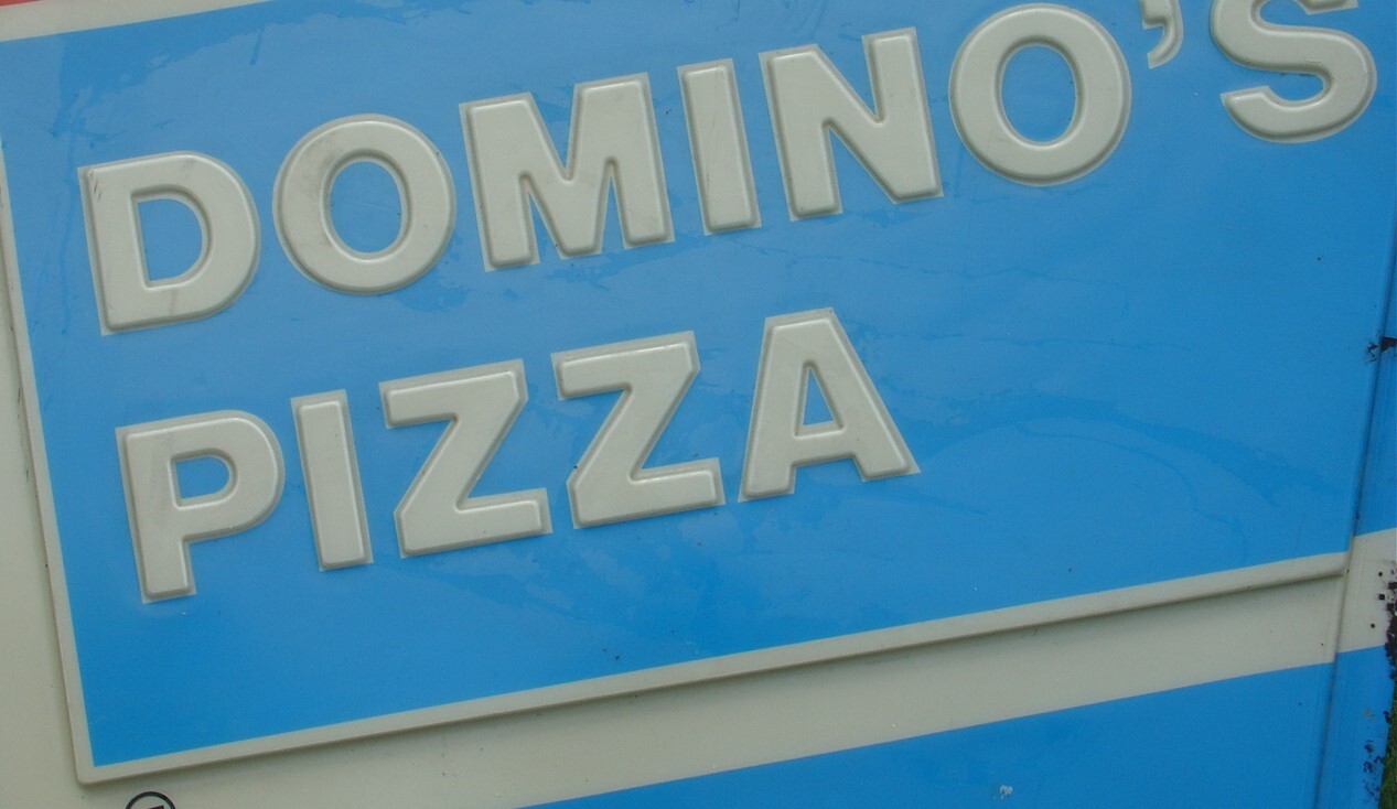 Huge Vintage Domino's Pizza Molded Plastic Store Front ? Sign 8 ...