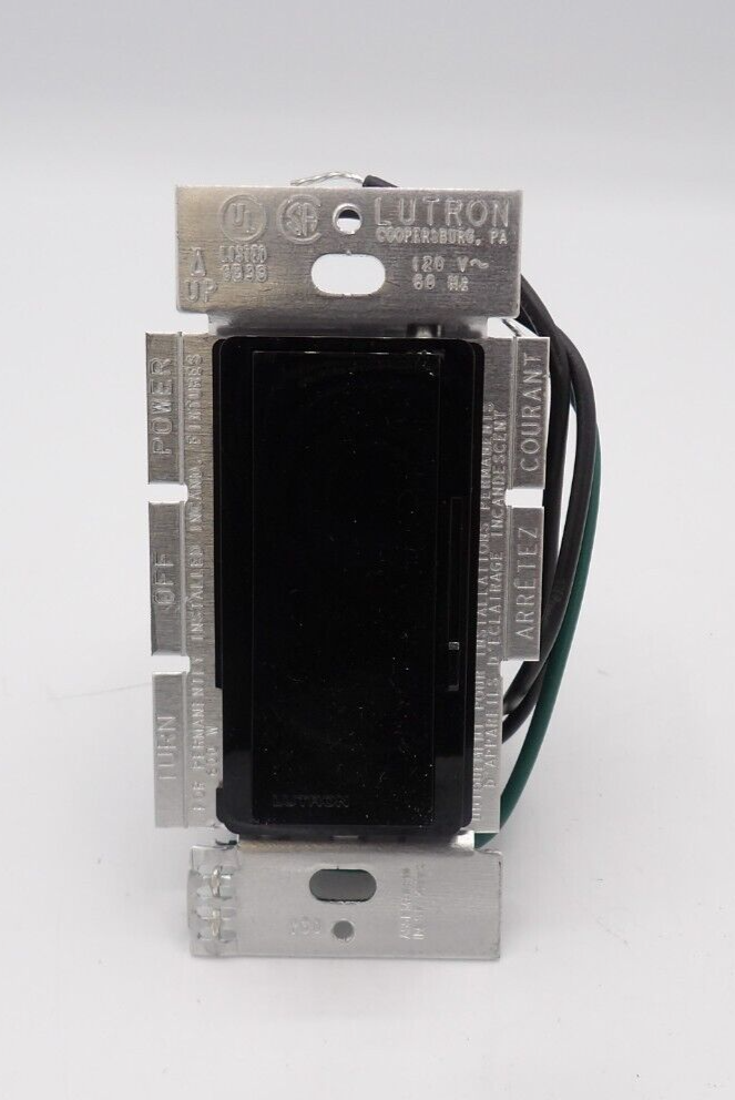 Lutron Dv-600p-bl Slide Dimmer Decora 600w Single-pole Diva Black for ...