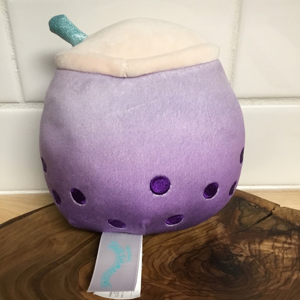Squishmallow Poplina the Purple Boba Tea Plush 5 inch Stuffed Animal ...