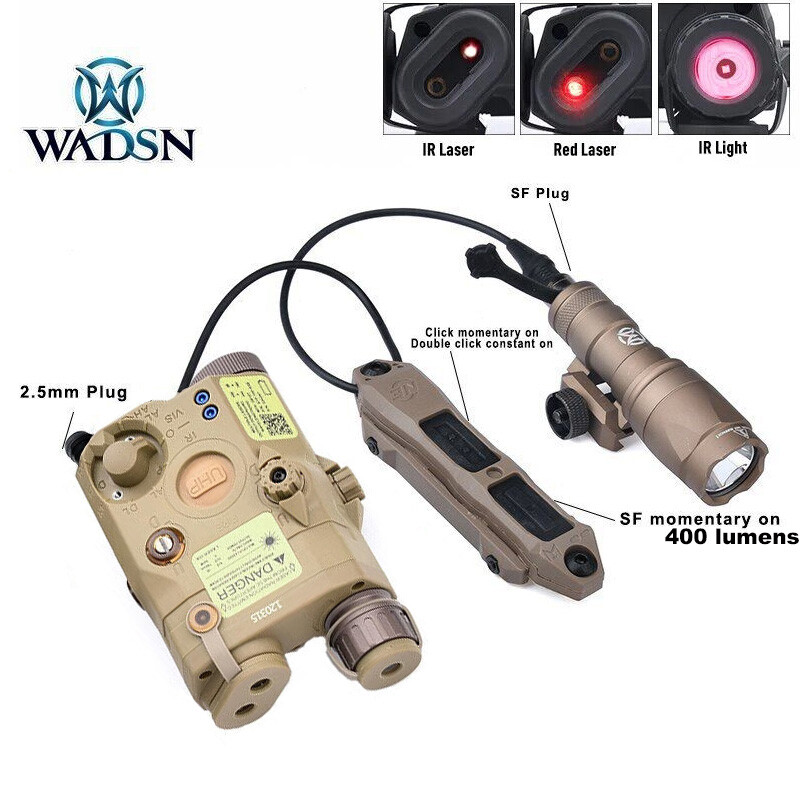 Tactical PEQ 15 IR Illuminator Red Green Blue IR Laser Aiming Sight ...