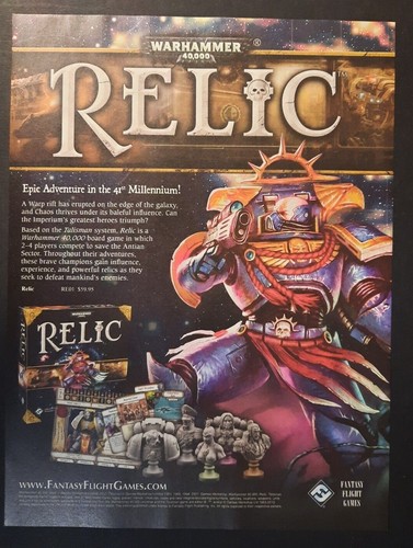 WARHAMMER 40k RELIC Board Game Fantasy Flight Games ~ Magazine Page ...