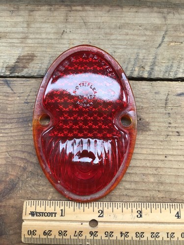Triflex Relite Kylite No 243 ? Red Glass Lens Vintage Automotive | eBay