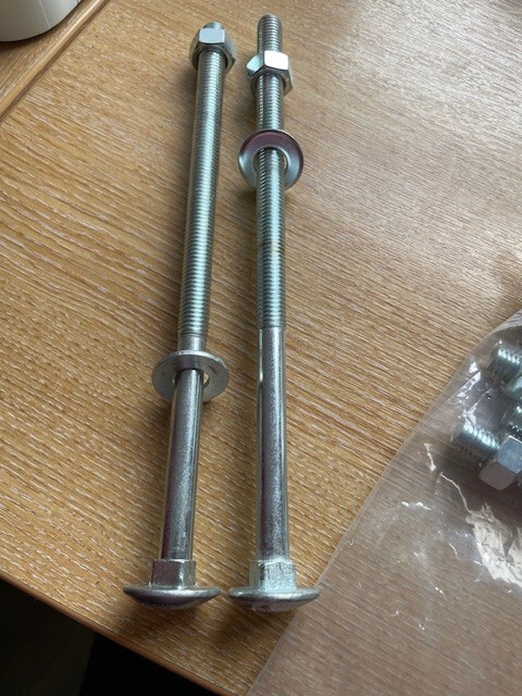 Carriage Cup Square Bolts Coach Screws with Hexagon Nuts Zinc Steel ...