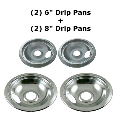 316048413 316048414 Frigidaire Replacement Drip Pan Set, Two 6-Inch ...