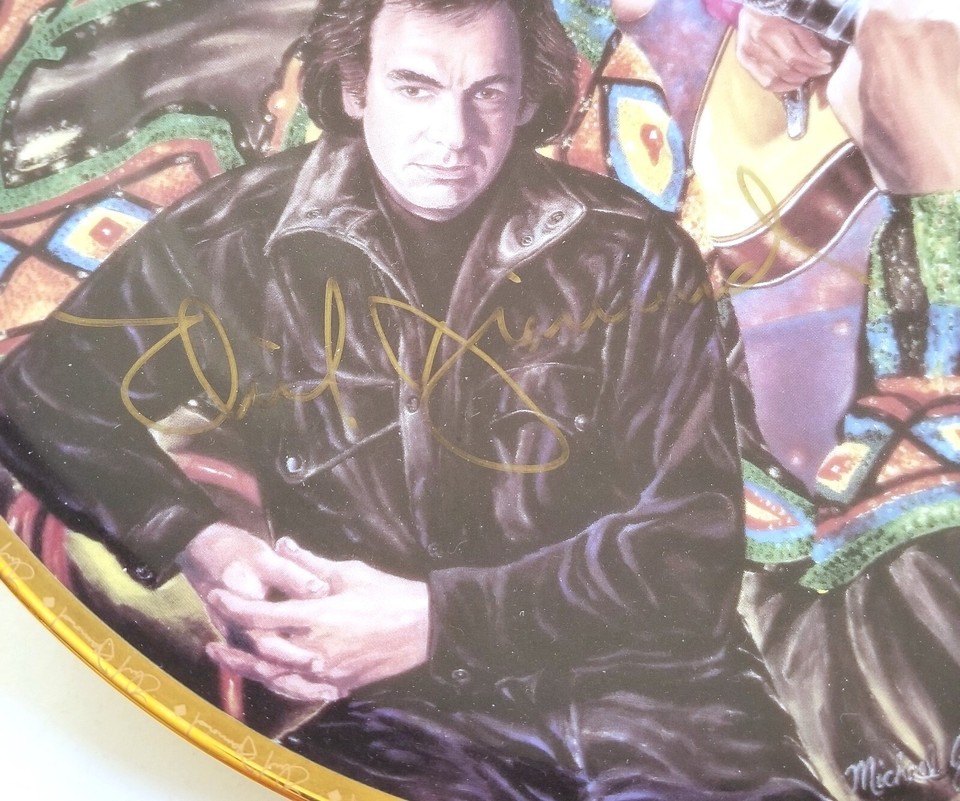 Neil Diamond SIGNED Beautiful Noise Ceramic Gartlan Plate Artist Proof ...
