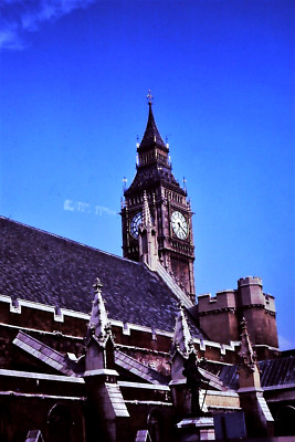 1970's Kodachrome Slide, London Rooftops / Big Ben Clock Tower | eBay