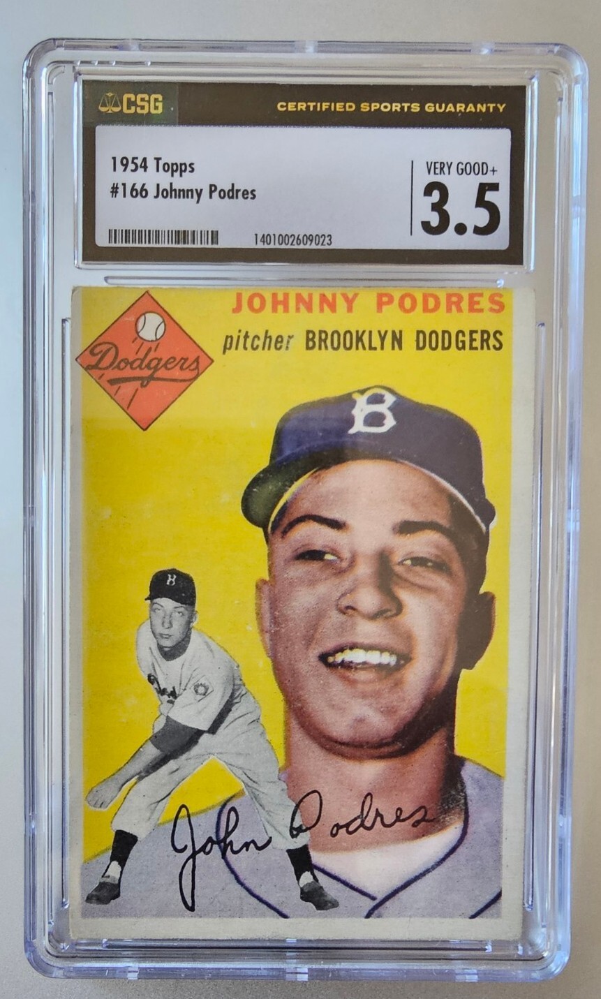 1954 Topps - #166 Johnny Podres for sale online | eBay