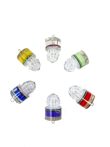 Diamond Deep Drop Fishing Flashing Light 6PC Assorted Colors Bright LED ...