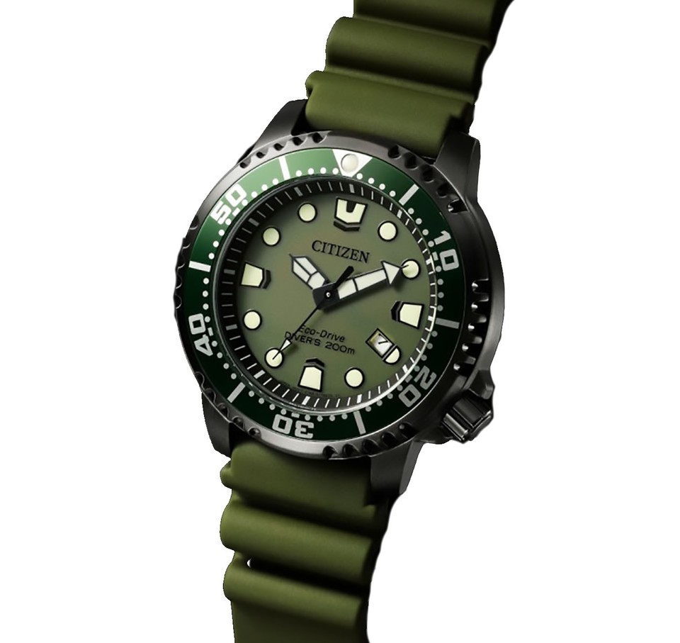 Citizen Promaster Diver Eco Drive 200m Military Green Watch with Gray ...