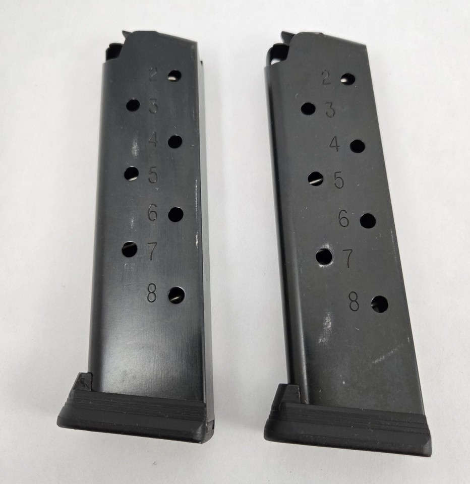 Lot Of 2 Used Checkmate 1911 Fullsize 8 Round 45 ACP Magazines Mags ...