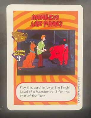 SCOOBY EXPANDABLE CARD GAME ULTRA RARE WHITE BORDER MONKEYS ARE FUNNY ...