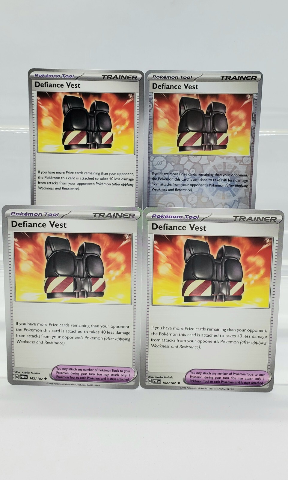 Pokemon TCG Defiance Vest 162/182 SV04: Paradox Rift Uncommon 4 Cards ...