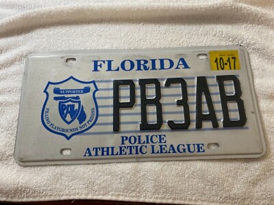 2017 Florida License Plate Police Athletic League | eBay