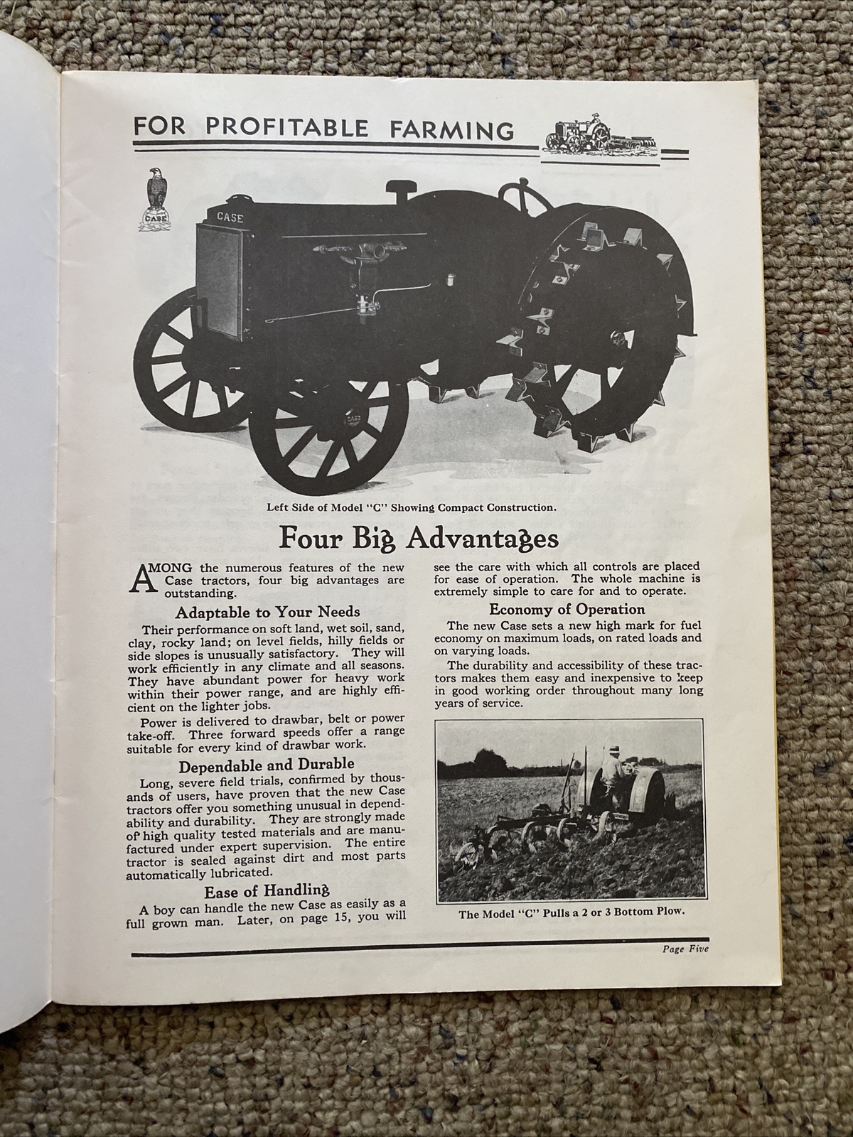 The New Case Tractors - Vintage Sales Brochure Book /Catalog - J.I ...