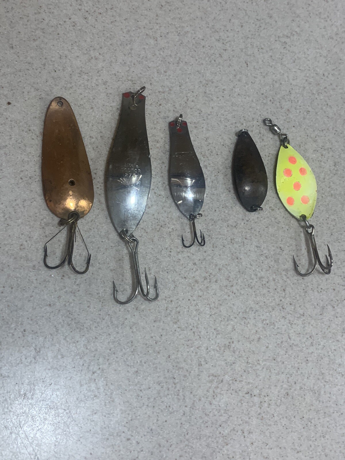 5 Vintage Spoon Fishing Lures Mister Twister JAPAN, NEBCO Flash, Little ...