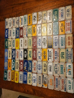 1982-84 small license plate lot. 84 plates from various states in good ...