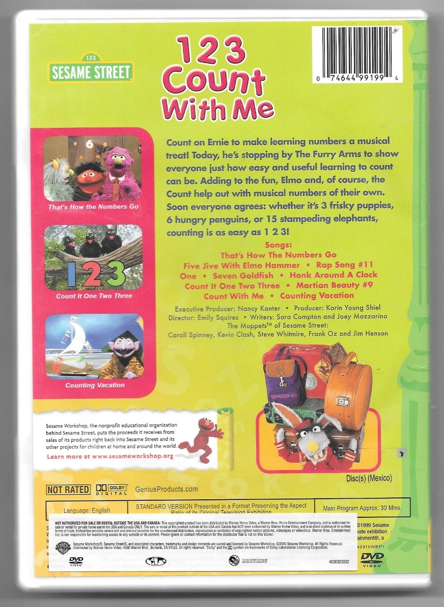 Sesame Street 123 Count With Me Dvd Ebay