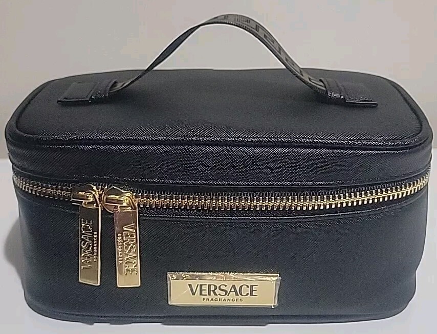 👀 Sale》🔥 Authentic Versace Greca Goddess Greek Key Black Makeup Train ...
