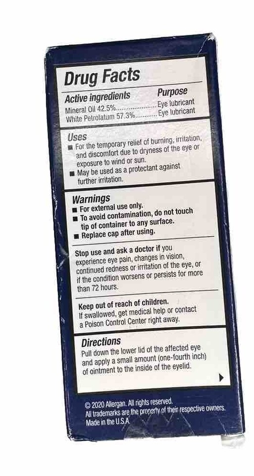 Refresh PM P.M. Lubricant Eye Ointment 0.12 oz EXP 01/26 DISCONTINUED ...