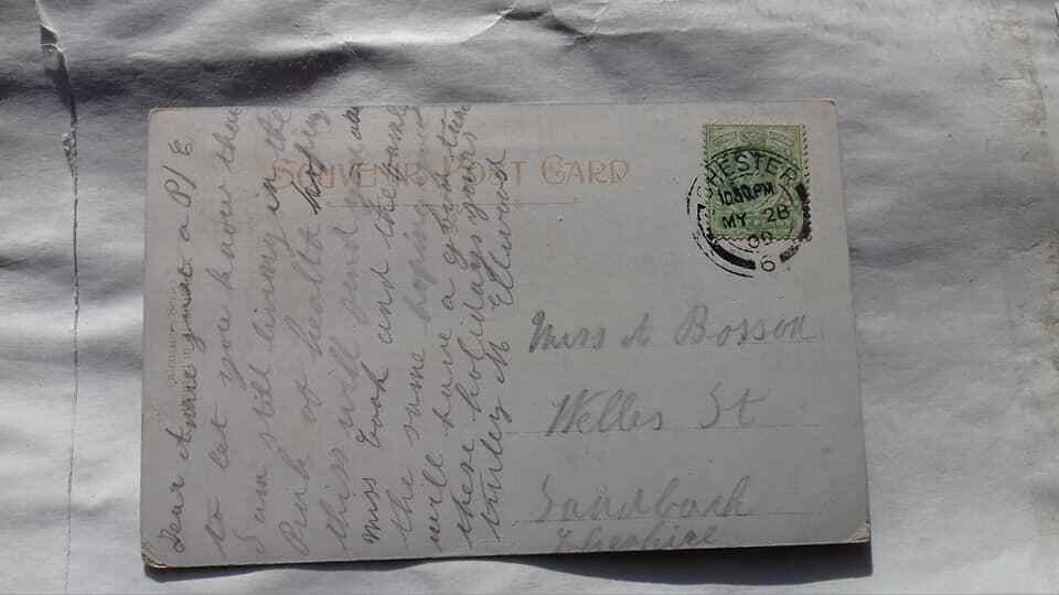 Antique postcard River Dee Eccleston Ferry Chester 1909 Sandbach posted ...