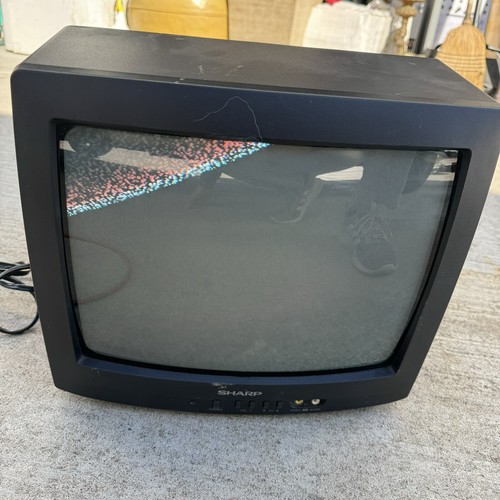 Vintage Sharp 13" CRT TV Retro Gaming Color Television 13J-M100 | eBay
