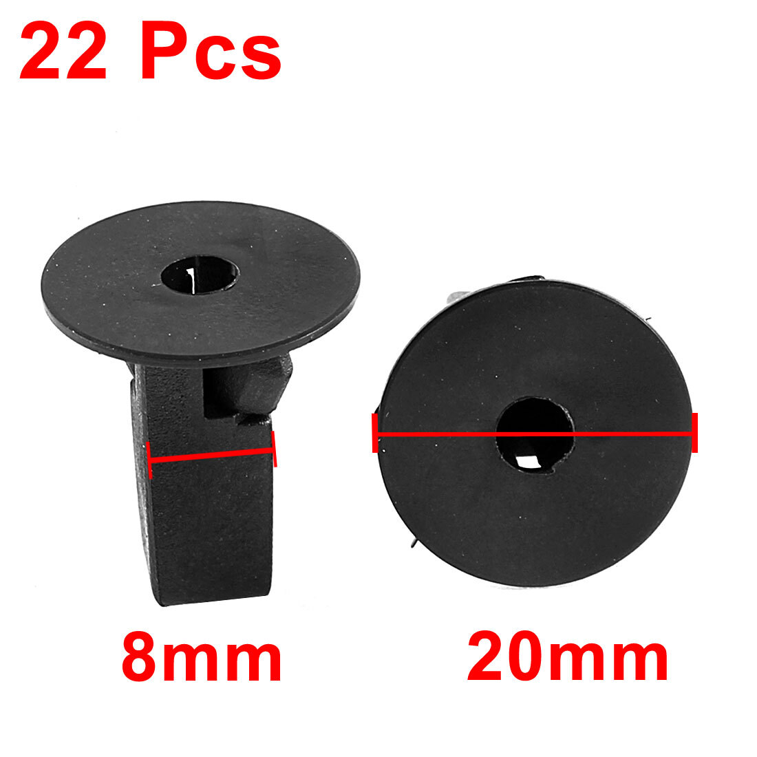 Black Plastic Splash Guard Defender Fastener Rivets Clip 22 Pcs for ...