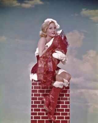 Susan Oliver Scantily Clad Santa Claus Costume Pin Up chimney 8x10 ...