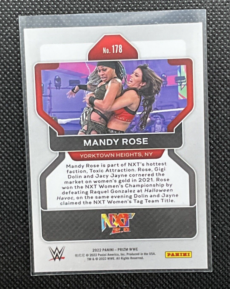 Mandy Rose #178 WWE NXT Panini Prizm 2022 Wrestling Trading Card. | eBay