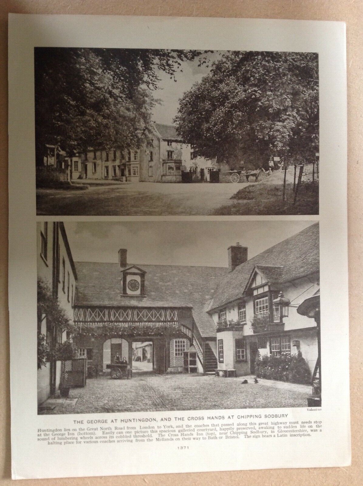 The GEORGE INN,HUNTINGDON, and the CROSS HANDS ,CHIPPING SODBURY, ,Old ...