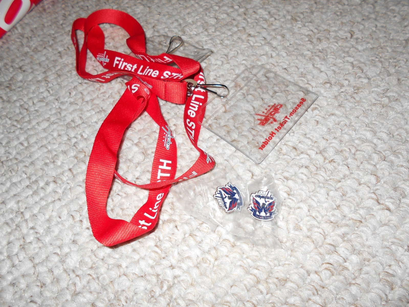 Washington Capitals Season Ticket Holder 2 Lanyards Pins First Line STH ...