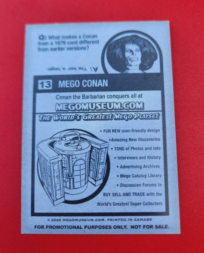 Mego Museum Conan Promo Trading Card #13 2005 | eBay