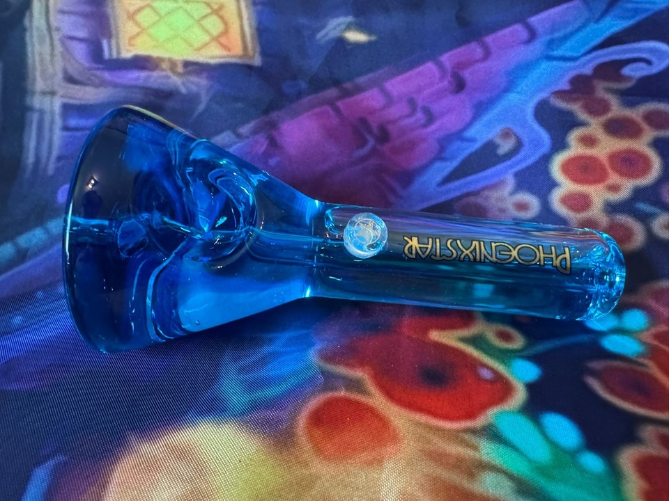 PIPE FREEZE Phoenix Star Glass Hand Pipes With Glycerin - 5" BLUE | eBay