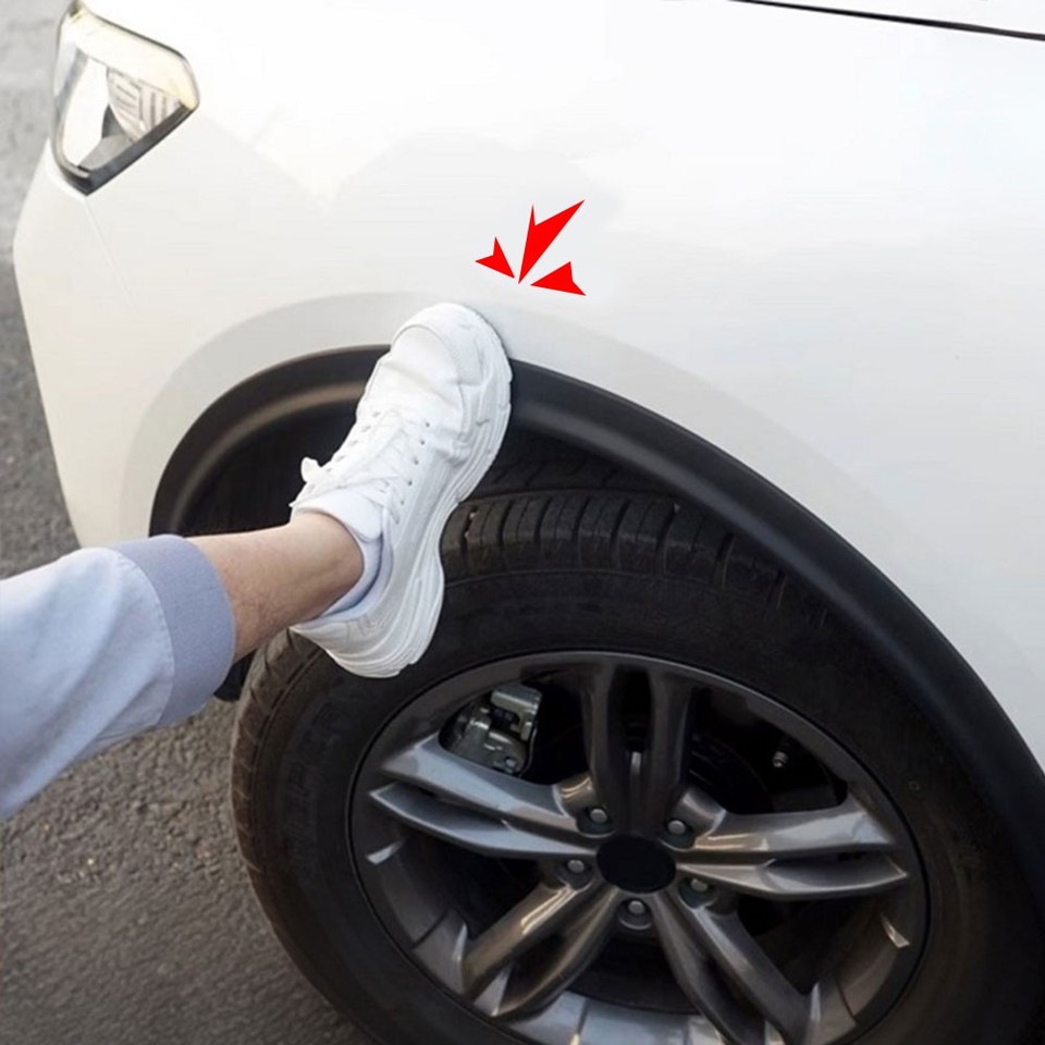 2Pcs Car Splash Guard Fender Flares Extension Wheel Eyebrow Moulding ...