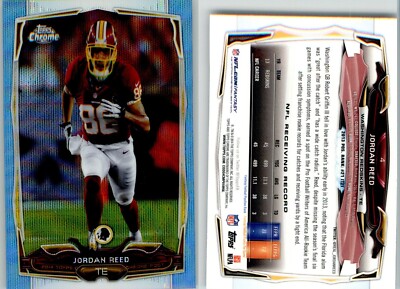 Jordan Reed 2014 Topps Chrome Blue Wave Refractor #4 Washington ...