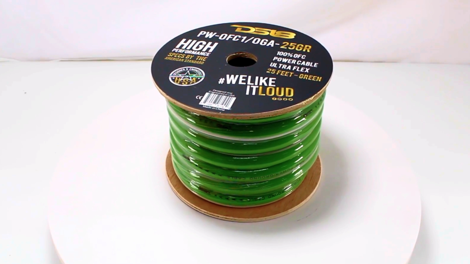 DS18 DS-PWOFC-0GA Ultra Flex 100% OFC 0GA Ground Power Cable Wire Neon ...