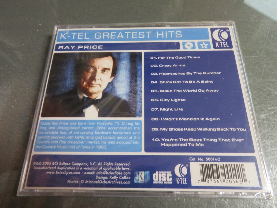BRAND NEW--K-Tel Greatest Hits by Ray Price (CD, Dec-2005) 787365001421 ...