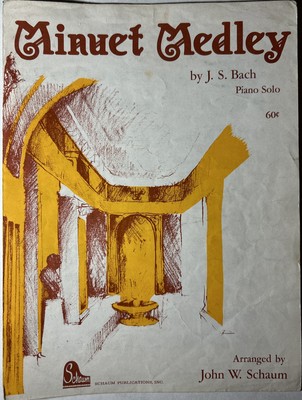 Minuet Medley by J.S. Bach - Vintage 1965 Sheet Music | eBay