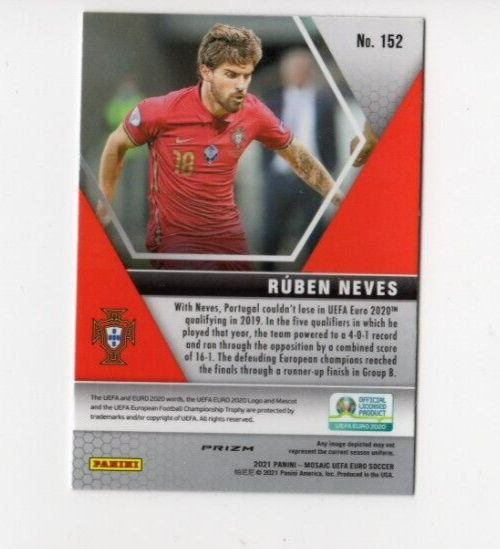 2021 Panini Mosaic UEFA Euro 2020 Ruben Neves #152 Pink Camo Portugal ...