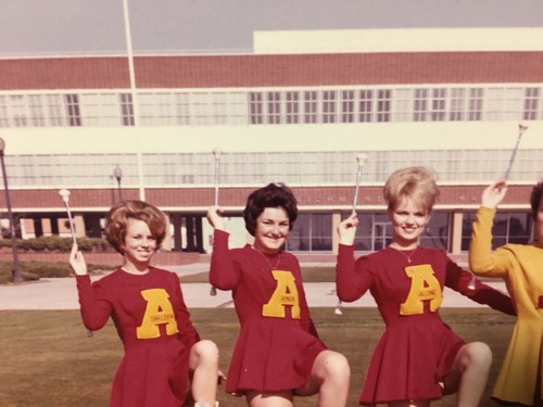 1964 high school or college sports girls cheerleaders color photo PA 8 ...